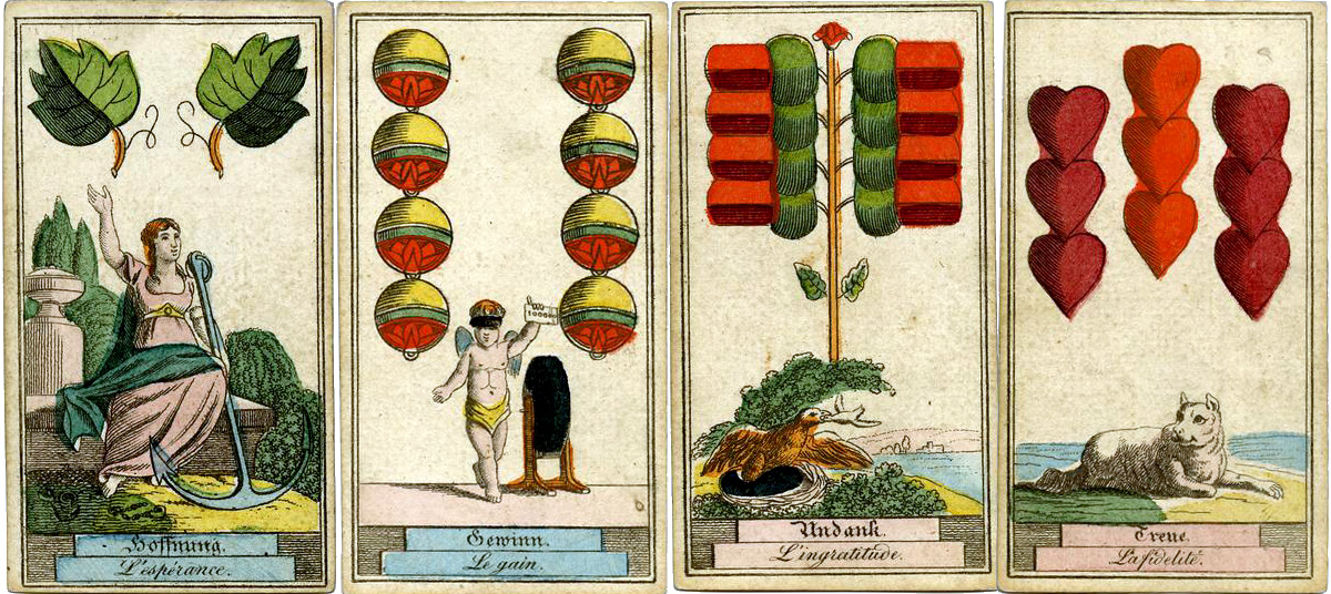 Cartomancy deck by Johann Ernst Backofen — The World of Playing Cards