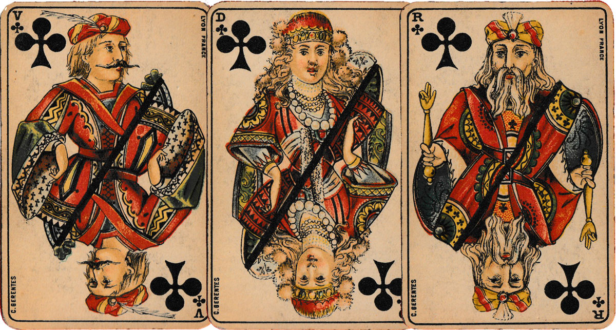 Paris pattern variant from Lyon, c1900 — The World of Playing Cards