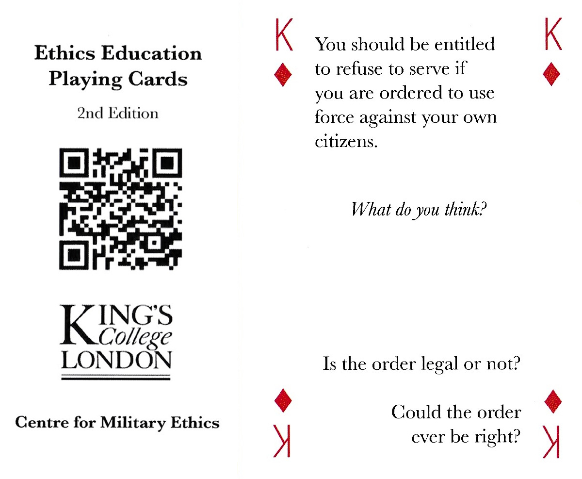 Ethics Education playing cards — The World of Playing Cards
