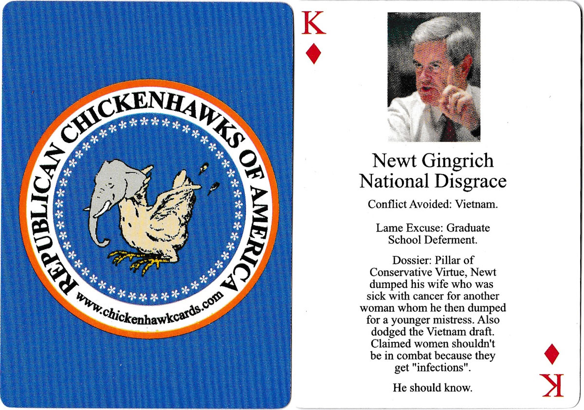 Republican Chickenhawks of America — The World of Playing Cards