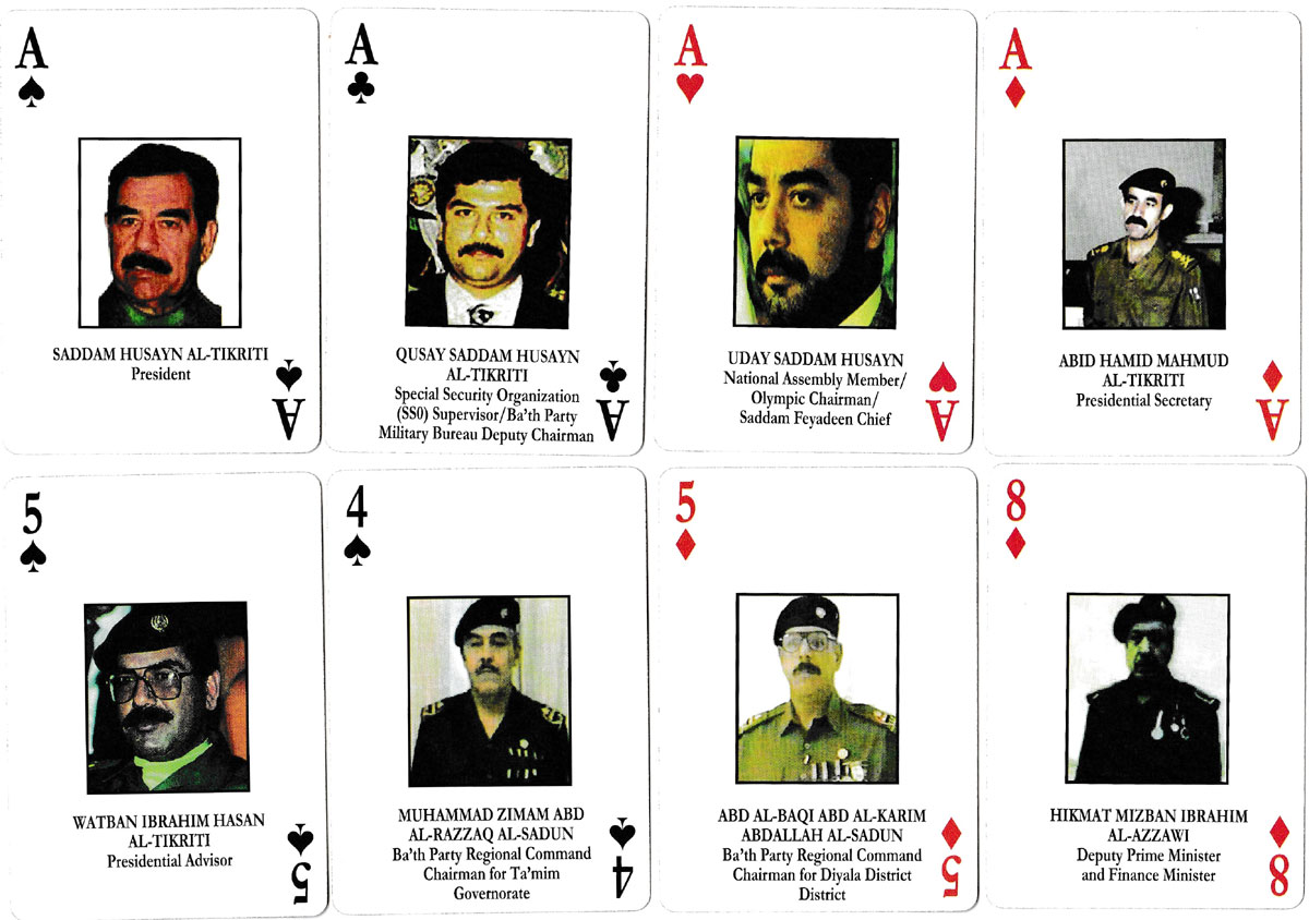 Iraqi Most Wanted Playing Cards The World Of Playing Cards