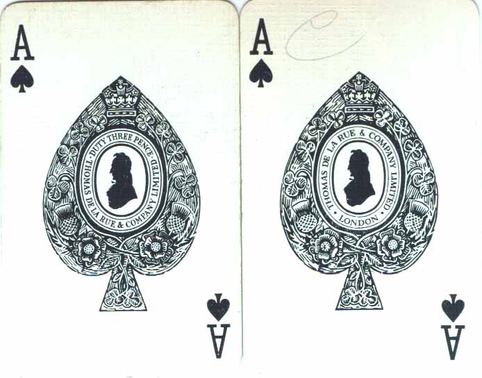 De la Rue’s 125th anniversary — Silhouette Aces of Spades and Coloured ...